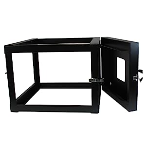 StarTech.com 4-Post 6U Hinged Wall-Mount Network Rack - 19in Open Frame ...