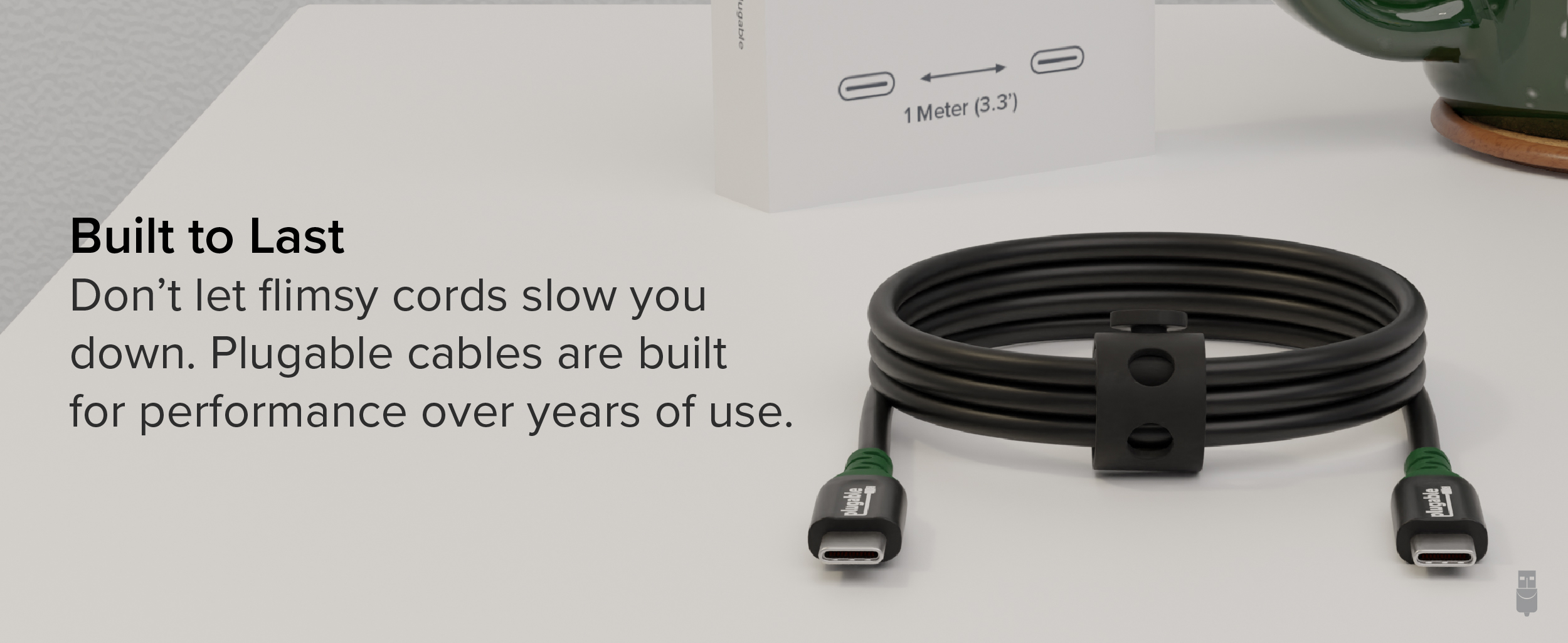 Plugable USB C to USB C Cable, 240W USB C Charging Cable 20Gbps, 4K ...