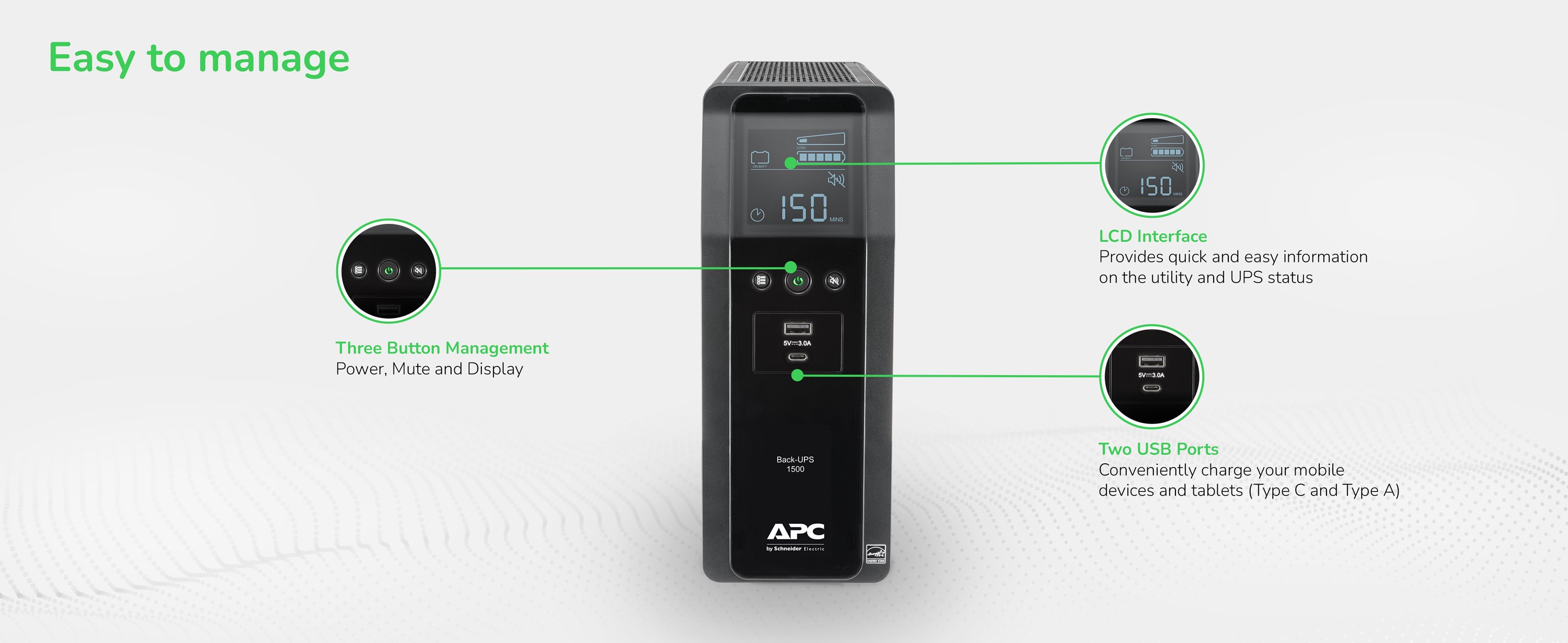 APC Back-UPS Pro BN1500M2 - UPS - 900 Watt - 1500 VA