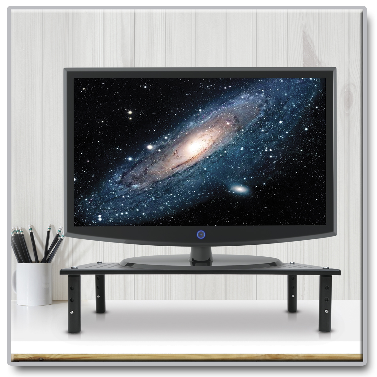 Tripp Lite Monitor Riser Stand Desktop Metal Height Adjustable Black ...