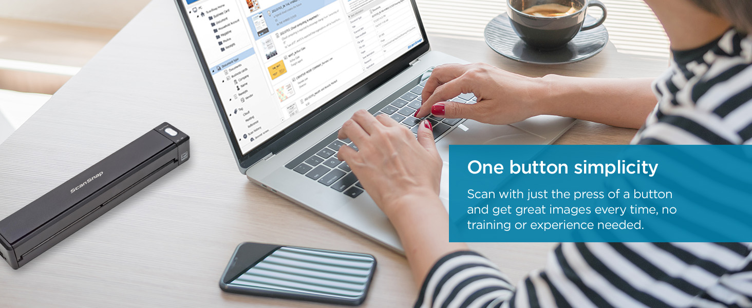 Ricoh ScanSnap iX100 - sheetfed scanner - portable - USB 2.0, Wi-Fi