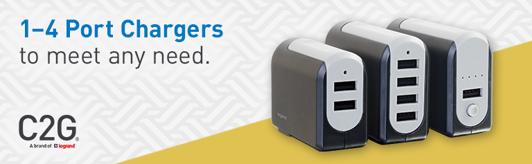 C2G 2-Port USB A Wall Charger - Dual Port USB Power Adapter - 5V/4.8A