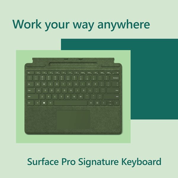 Microsoft Surface Pro Signature Keyboard, Forest Edition, 1 ea ...