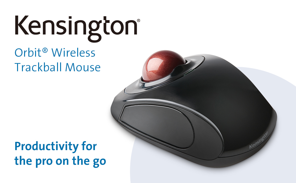 Kensington Orbit Wireless Mobile Trackball - trackball - 2.4 GHz - black