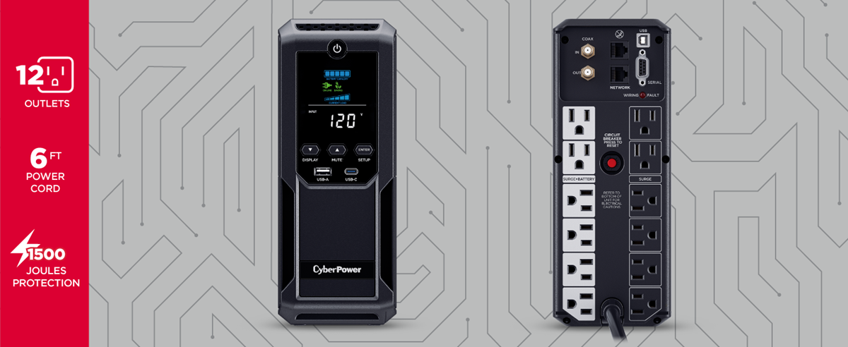 CyberPower Intelligent LCD CP1350AVRLCD3 - UPS - 815 Watt - 1350 VA