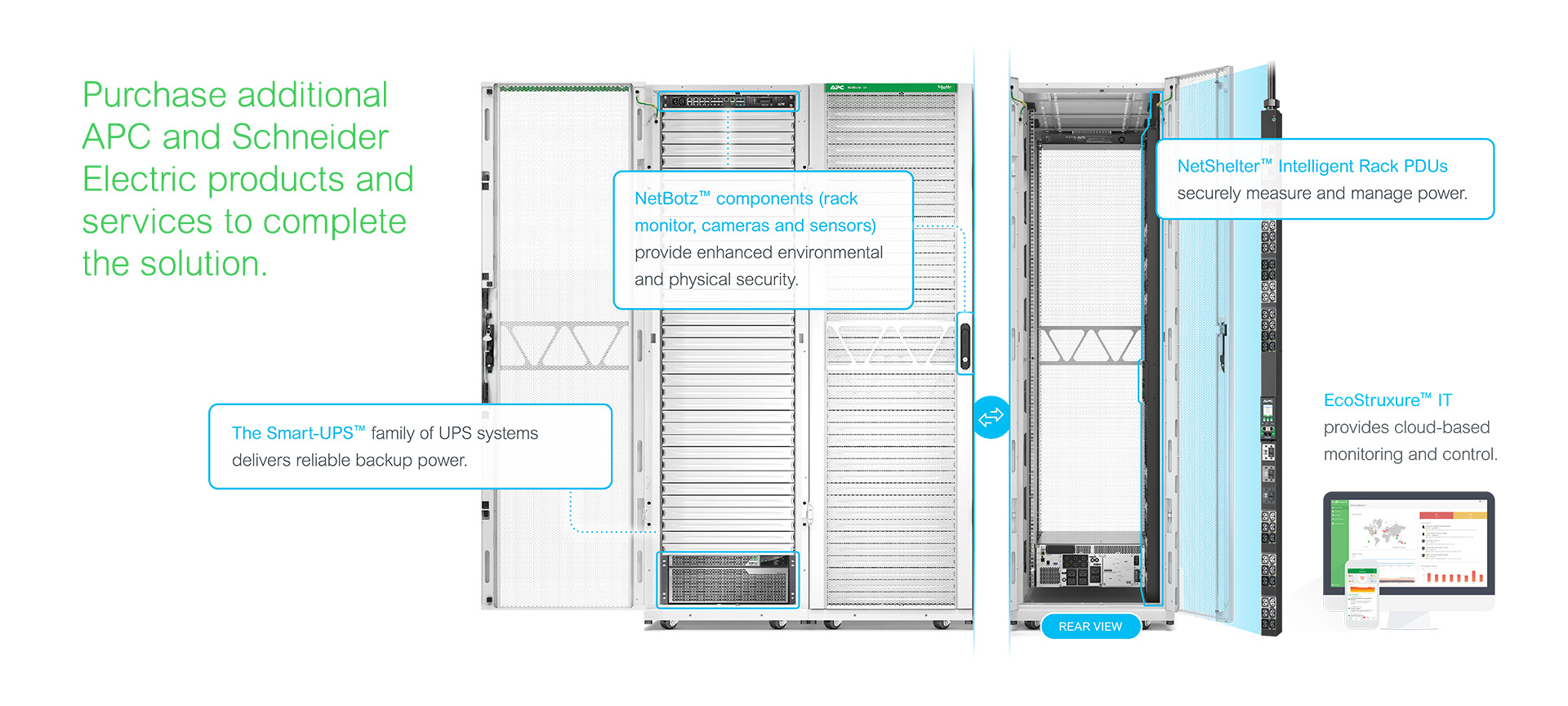 APC NetShelter SX Gen 2 - Rack cabinet - 2436H x 800W x 1200D mm, with ...