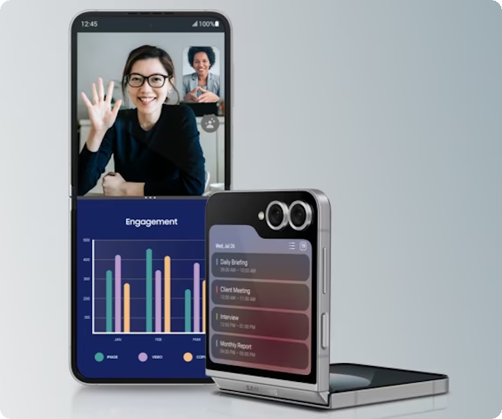 Samsung Galaxy Z Flip6 - silver shadow - 5G smartphone - 512 GB - GSM