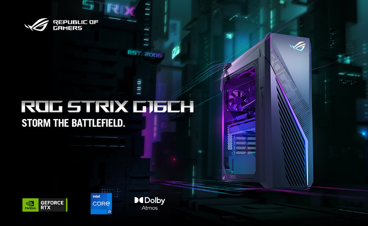 ASUS ROG Strix G16CHR DS764 - mid tower - Core i7-14700F 2.1 GHz - 16 GB - SSD 1 TB