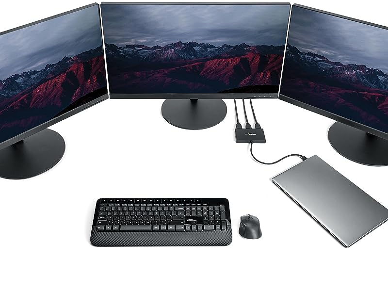 StarTech.com 3-Port USB-C Multi-Monitor Adapter, Type-C Laptop HDMI MST ...