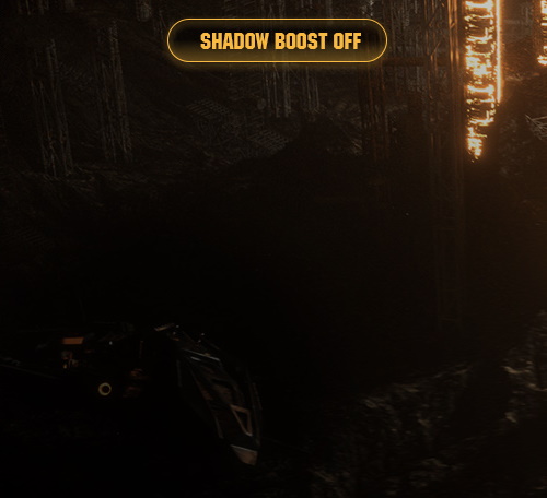 The comparison image of with shadow boost technology and without shadow ...