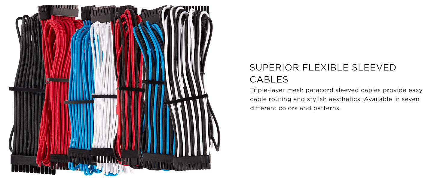 CORSAIR Premium individually sleeved (Type 4, Generation 4) - power ...