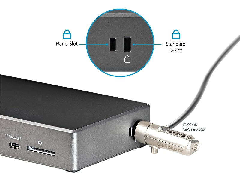 StarTech.com USB C Dock - Triple 4K Monitor - DP 1.4 and DSC - 2xDP ...