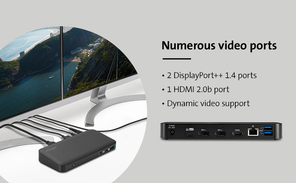 Kensington SD4840P - docking station - USB-C 3.2 Gen 2 - HDMI, 2 x DP++ ...