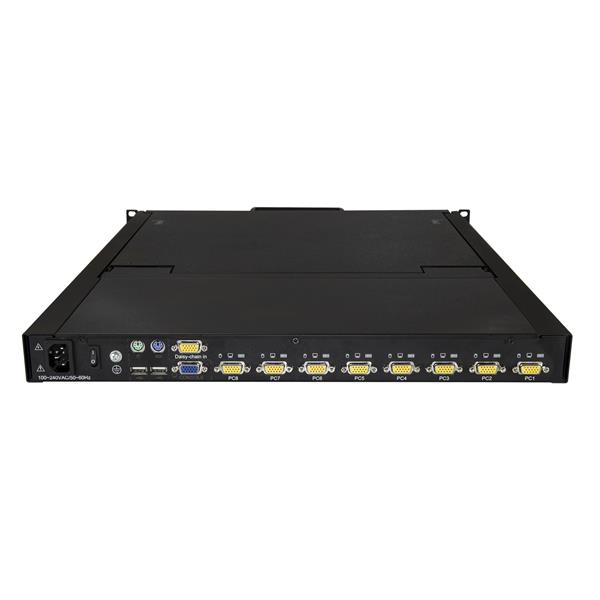 StarTech.com 8 Port Rackmount KVM Console w/Cables - 1U Integrated 19 ...