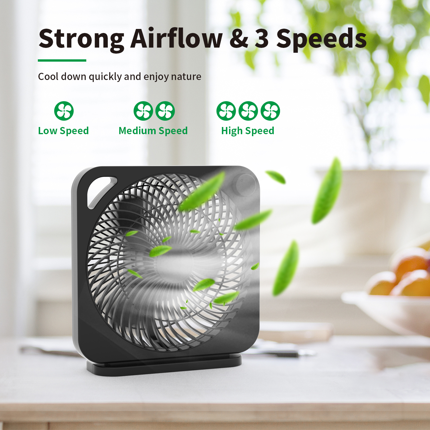 Mainstays Inch Personal Box Fan With Speeds Black, 42% OFF