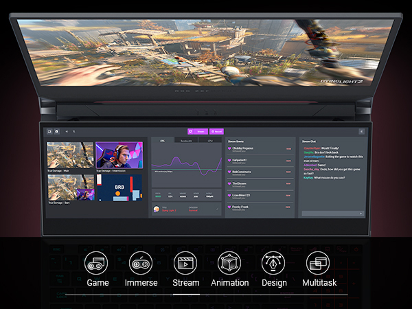 ASUS ROG Zephyrus Duo 15 SE GX551QR-XB98Q - 15.6" - Ryzen 9 5980HX - 32 ...