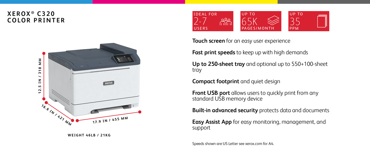 Xerox C320 A4 Colour Laser Printer | Printer Base