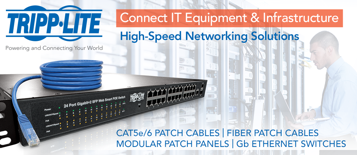 Tripp Lite Cat5e/Cat6 24-Port Patch Panel - Shielded, Krone IDC, 568B ...