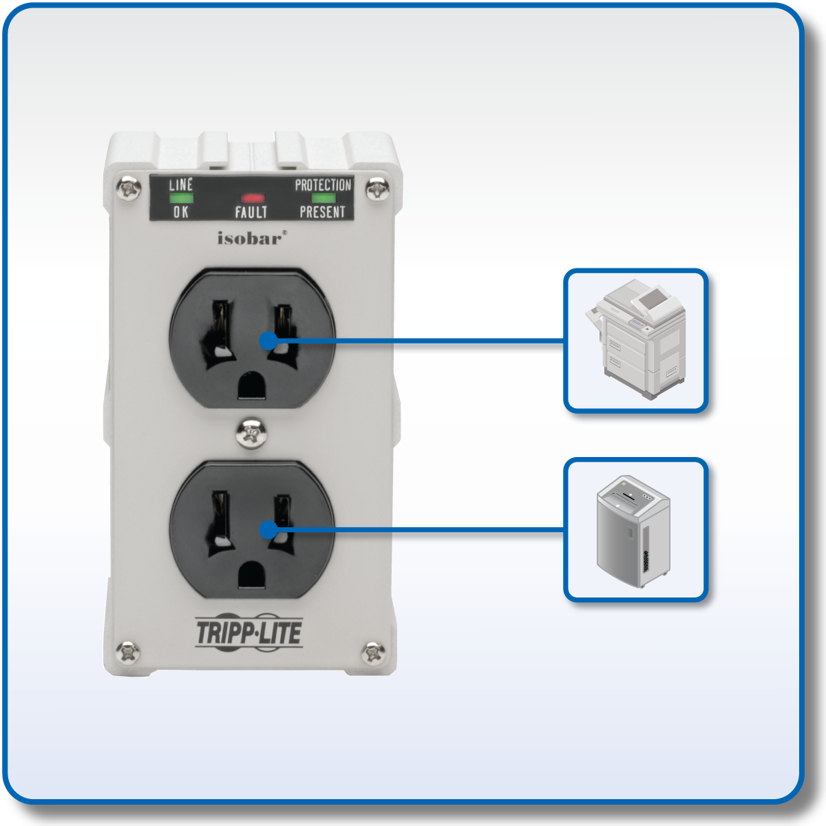 Tripp Lite Isobar Surge Protector Wallmount Direct Plug In 2 Outlet ...