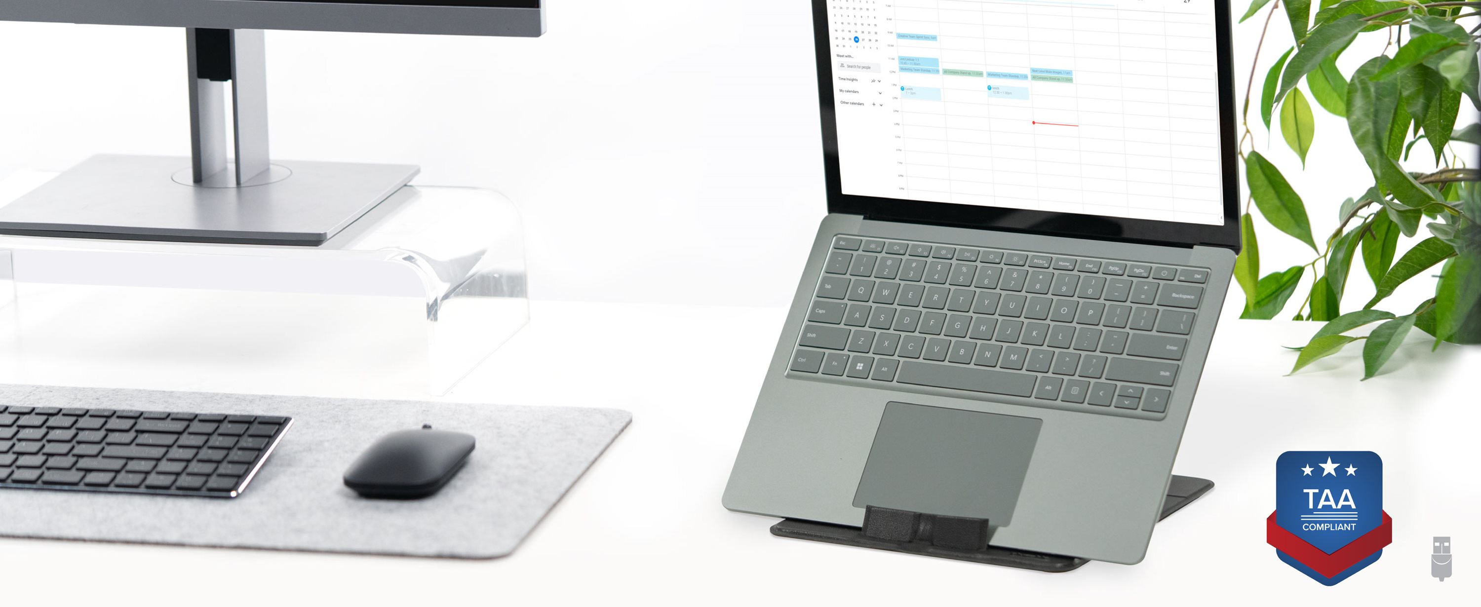 Plugable Portable Foldable Stand-Laptop and Tablets Up to 16"- TAA Compliant