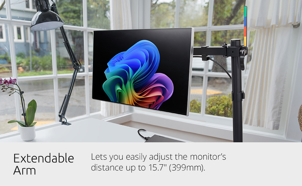 Kensington SmartFit Ergo Single Extended Monitor Arm - mounting kit ...