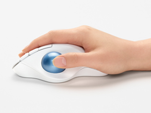 Logitech Ergo M575 trådlös mus med styrkula - Vit - Datortillbehör ...