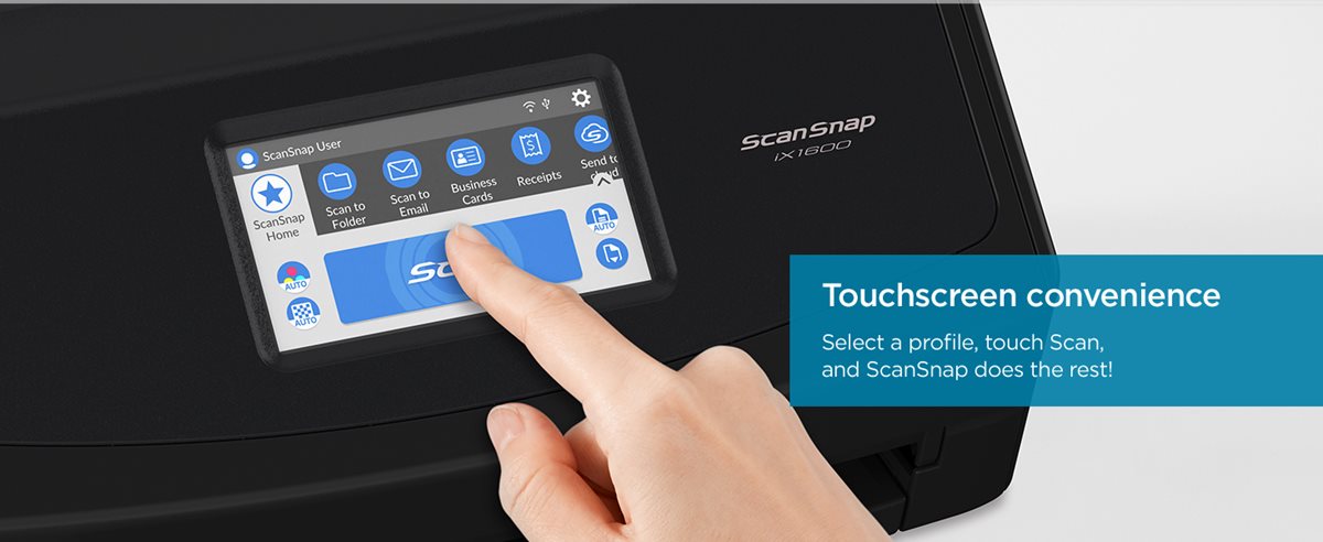 Ricoh ScanSnap iX1600 - document scanner - desktop - Wi-Fi(n), USB 3.2 ...