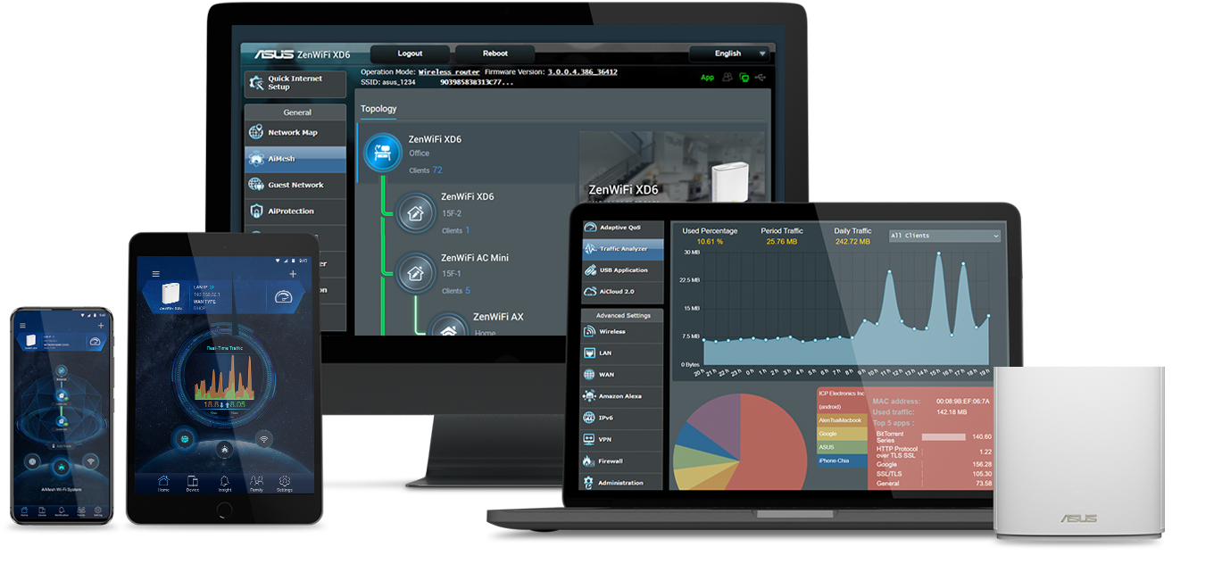 Product | ASUS ZenWiFi XD6 - WLAN-System - Wi-Fi 6 - Desktop