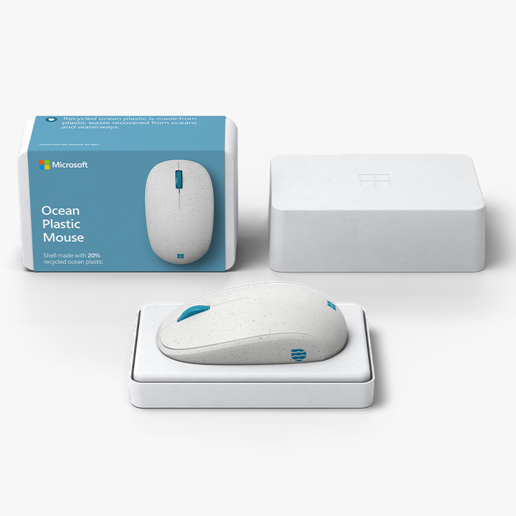 Microsoft Ocean Plastic Mouse - Mouse - optical - 3 buttons - wireless ...