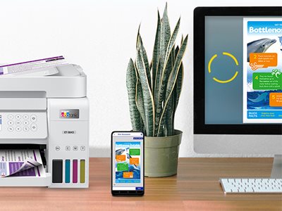 EcoTank ET-3843 Wireless Color All-in-One Cartridge-Free Supertank ...