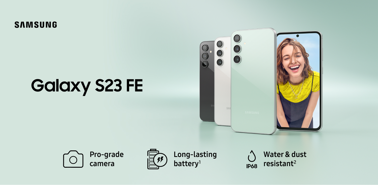 Product | Samsung Galaxy S23 FE - mint - 5G smartphone - 128 GB - GSM