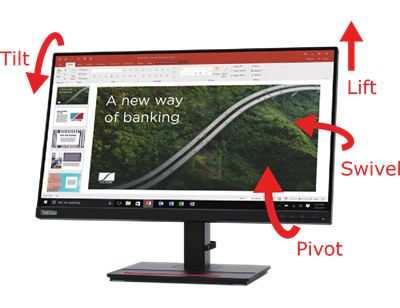Lenovo ThinkVision T24m-20 - LED monitor - 24 (23.8 viewable) - 1920 x ...