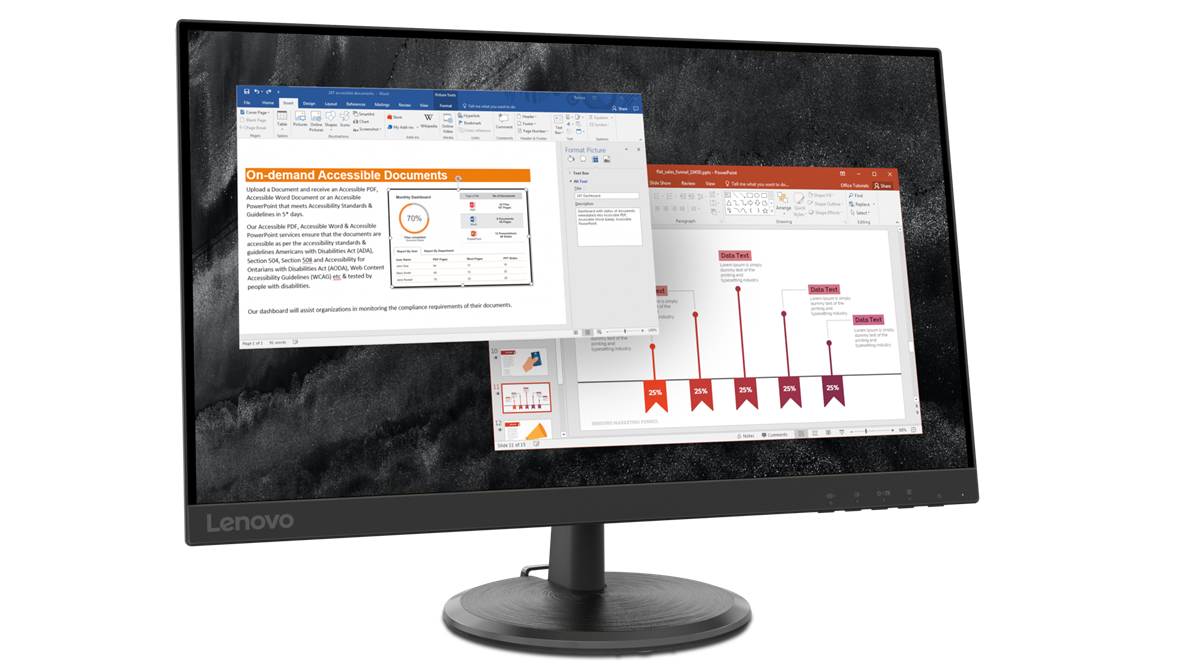 Lenovo C27q-30 - LED monitor - QHD - 27"