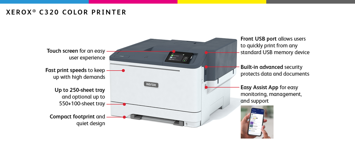 Xerox C320 A4 Colour Laser Printer | Printer Base