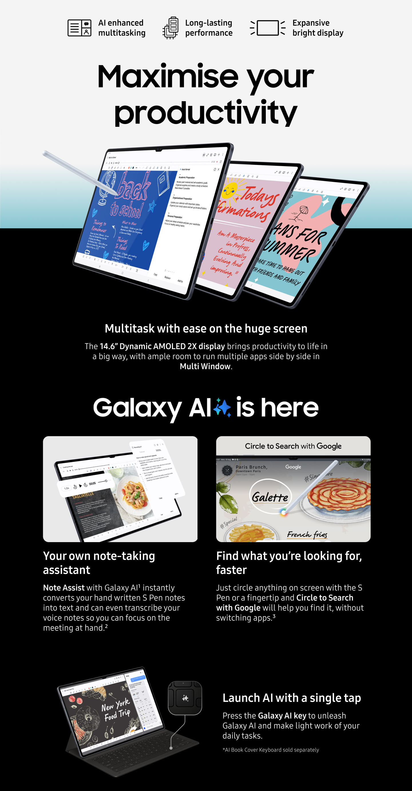 Samsung Galaxy Tab S10 Ultra - Tablet - Android 14 - 256 GB - 14.6 ...