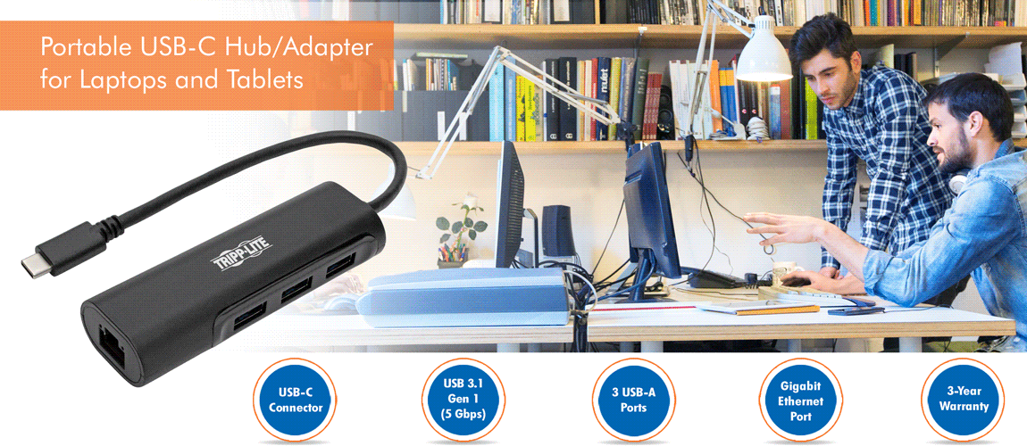 Product | Tripp Lite USB 3.1 Gen 1 USB-C Multiport Portable Hub/Adapter ...