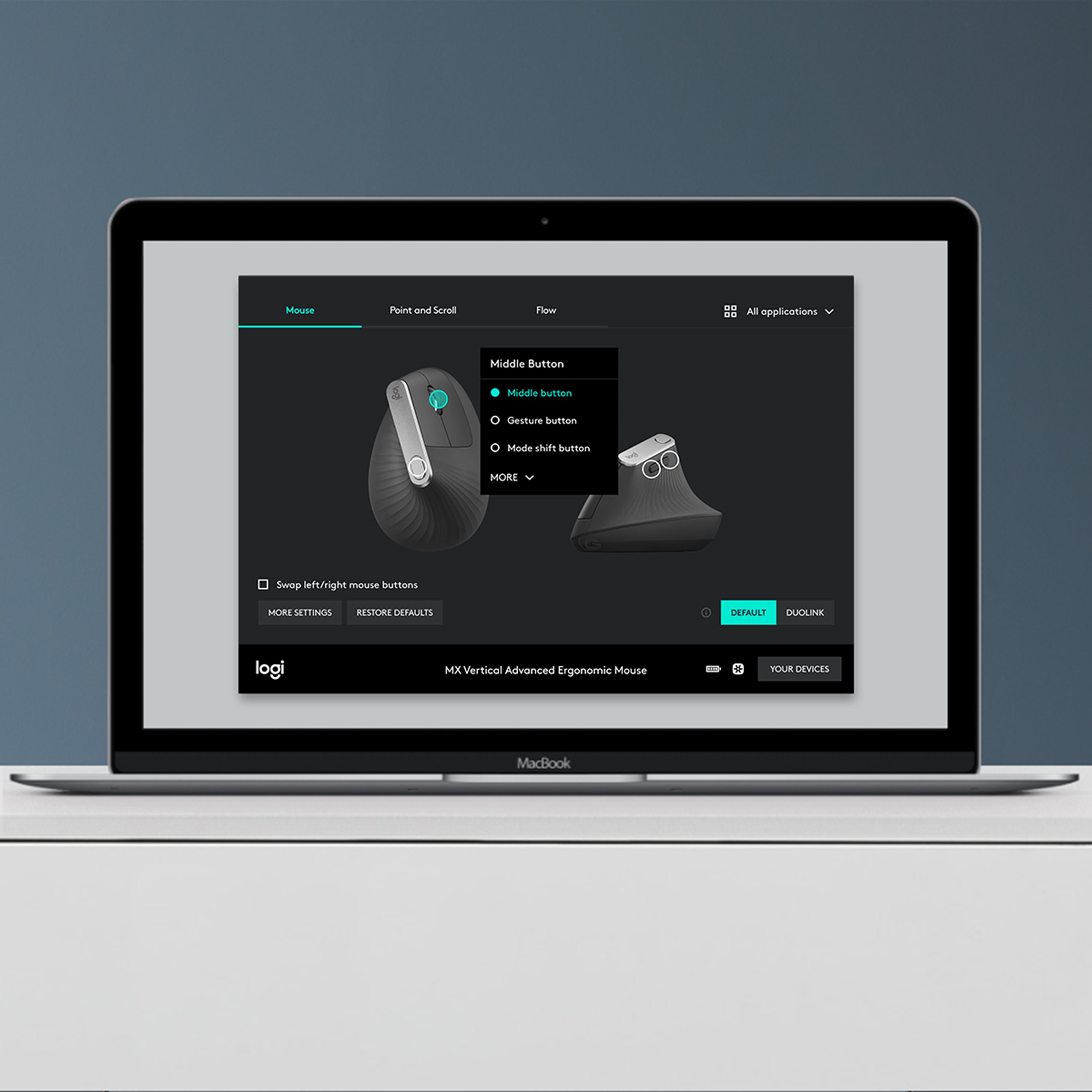 Logitech MX Vertical - Vertical mouse - ergonomic - optical - 6 buttons ...