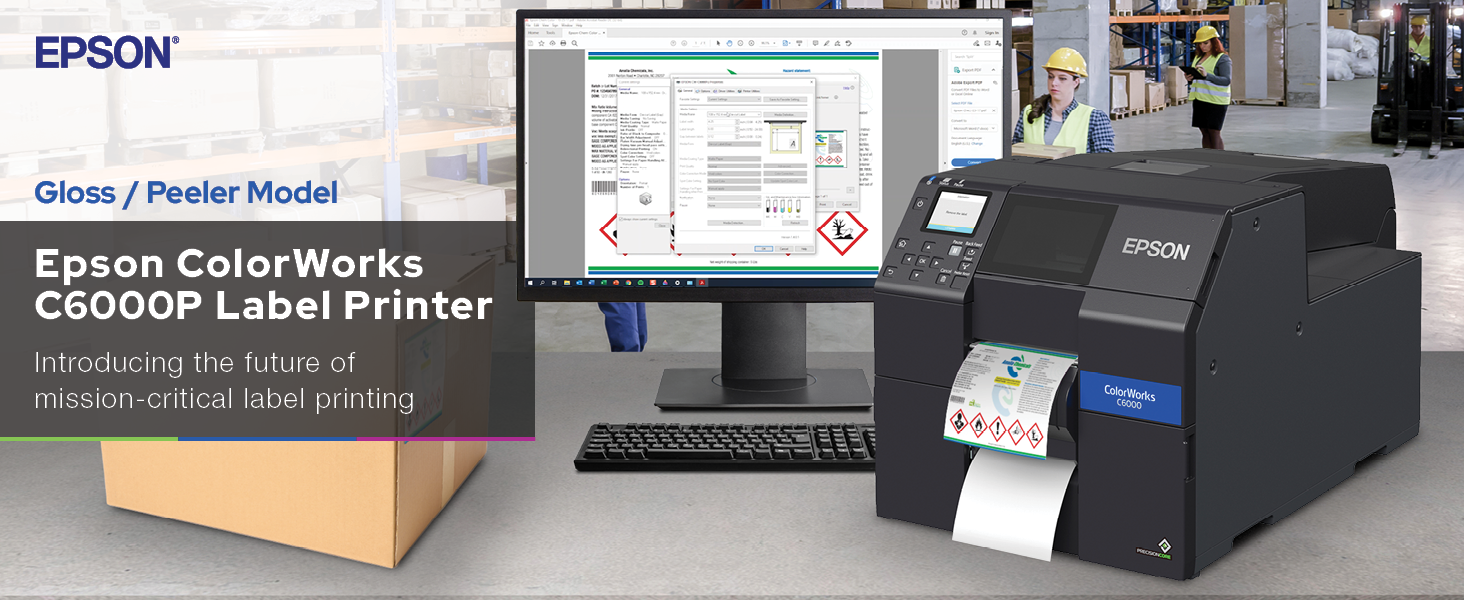 Epson ColorWorks CW-C6000P - label printer - color - ink-jet