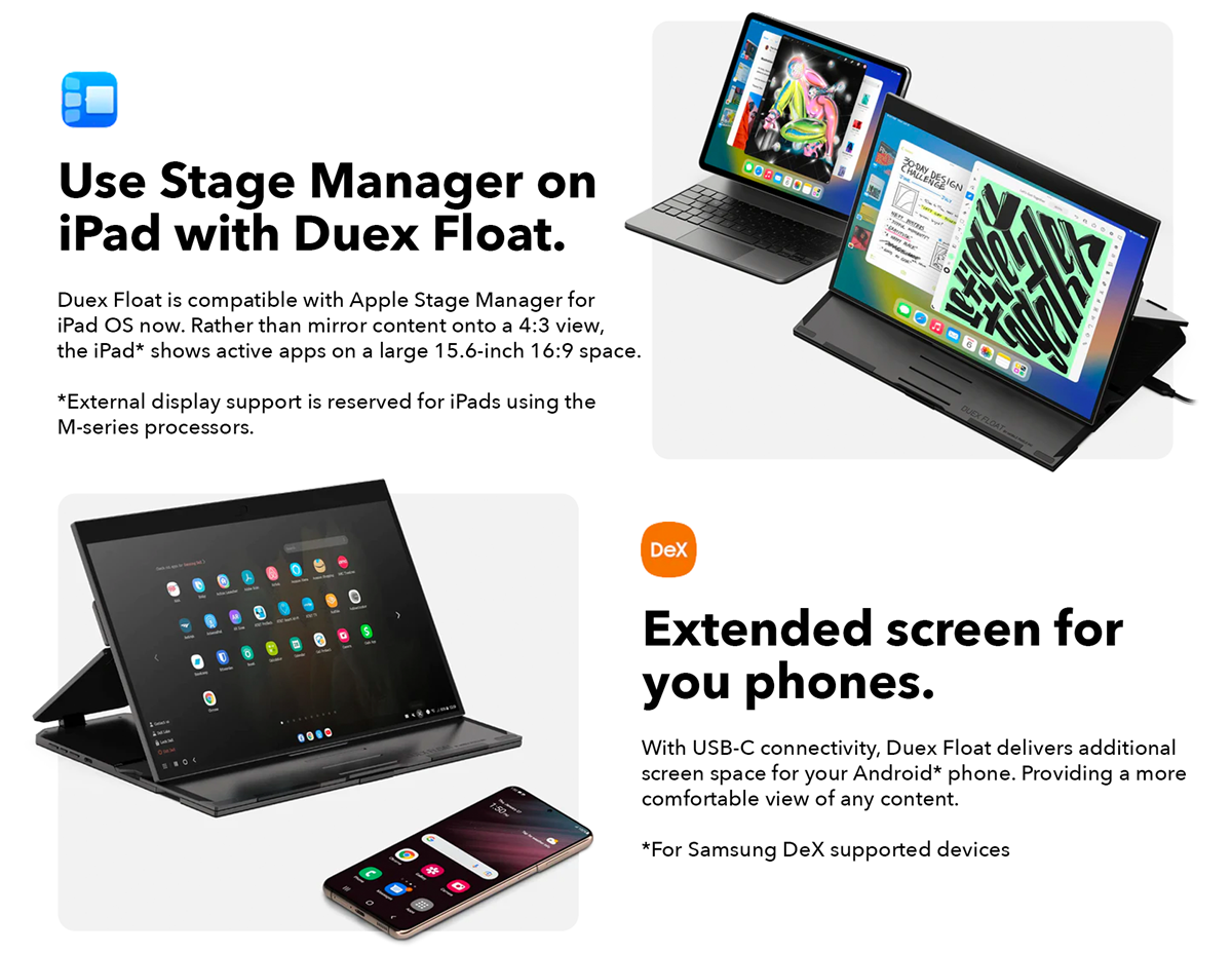 Mobile Pixels DUEX Float - LCD monitor - Full HD (1080p) - 16"