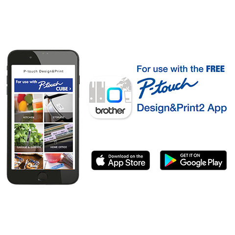 Brother P-Touch Cube PT-P300BT - label printer - B/W - thermal transfer