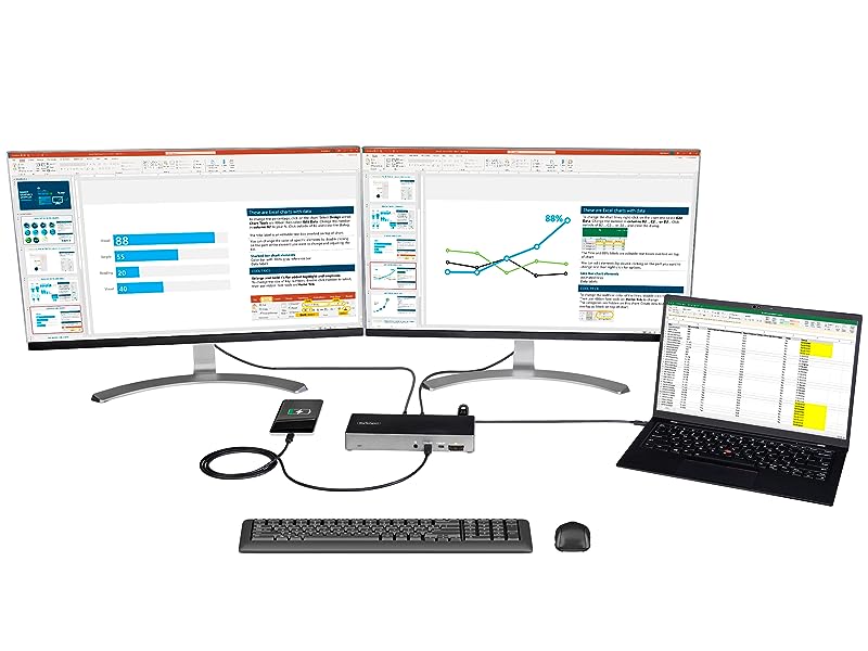 StarTech.com USB C Dock - Triple 4K Monitor - DP 1.4 and DSC - 2xDP ...