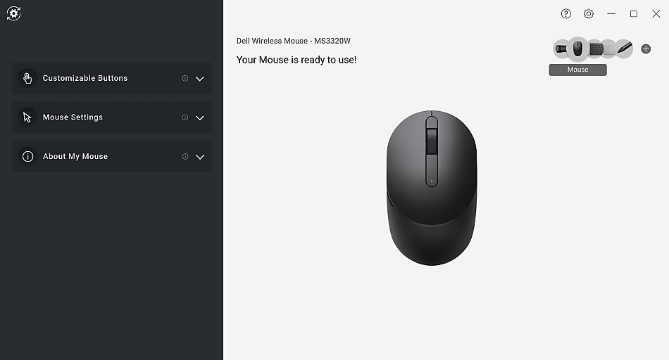 Dell MS3320W - Mus - optisk LED - 3 knapper - tradløs - 2.4 GHz ...