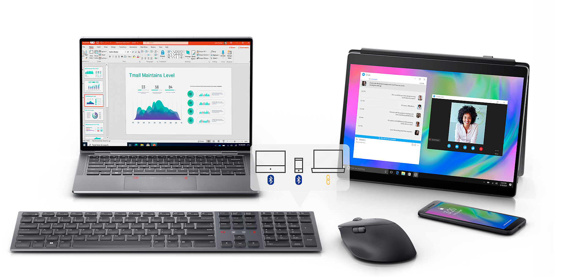 Dell - Premier KM900 - keyboard and mouse set - collaboration - QWERTY ...