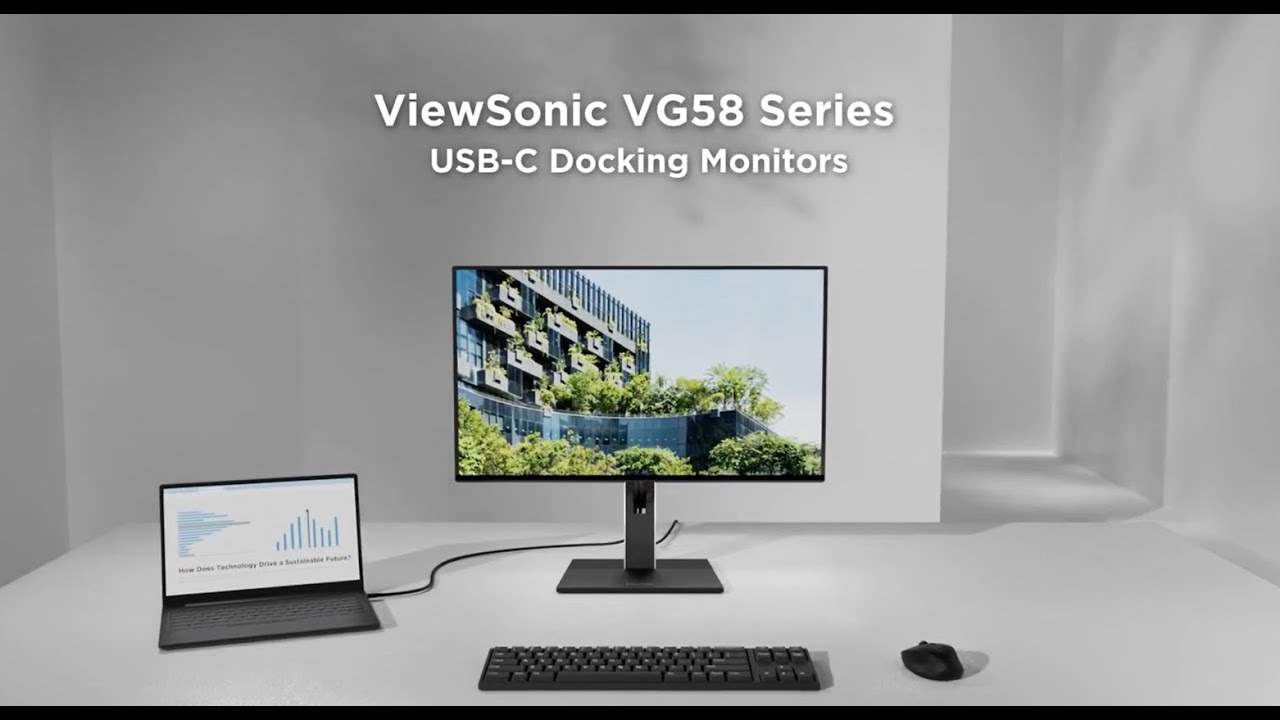 Viewsonic 24-inch 1080p IPS ergonomic docking monitor - 100W USB-C - RJ45