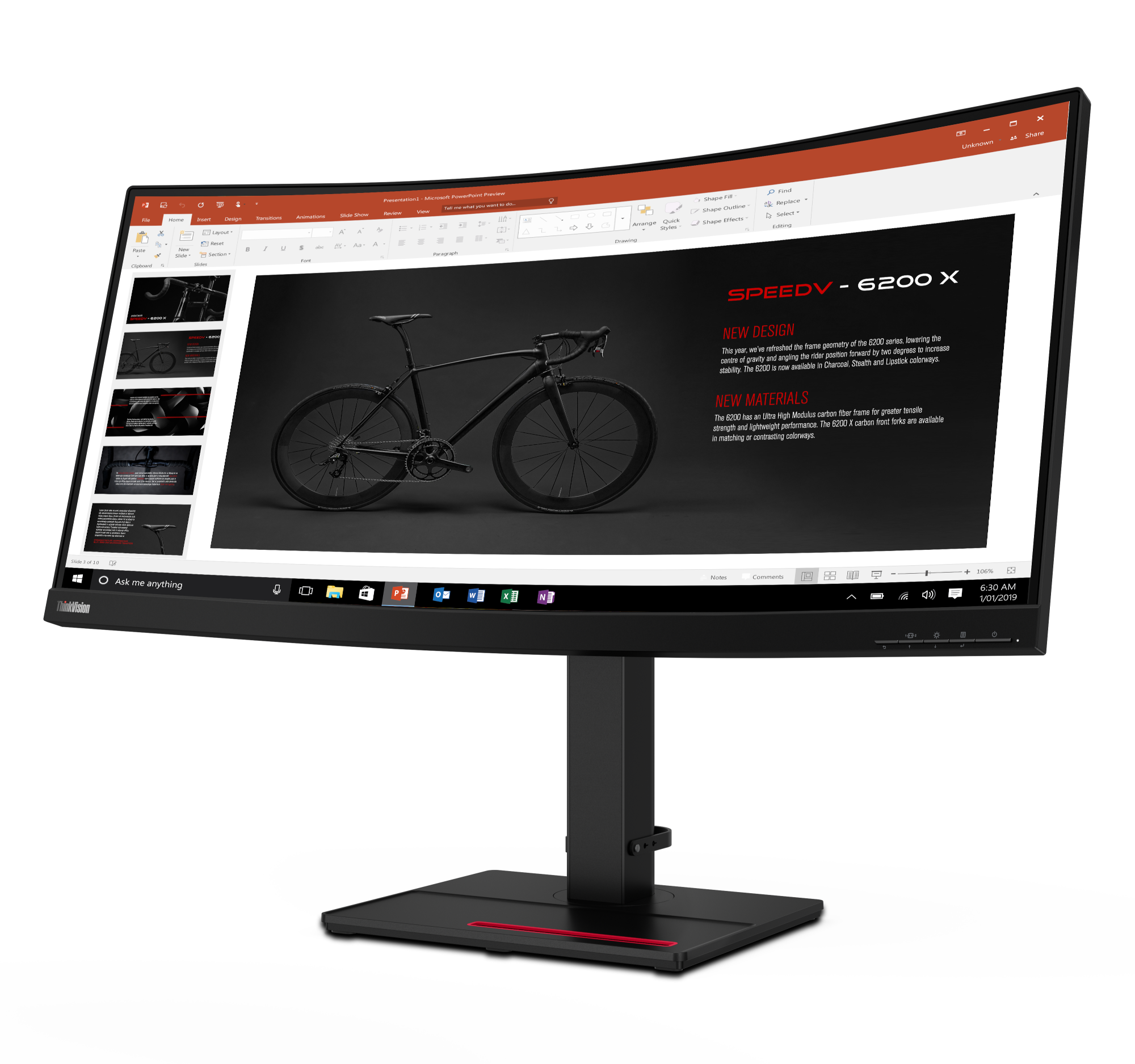 Lenovo ThinkVision T34w-20 - LED monitor - curved - 34 - 3440 x 1440 ...