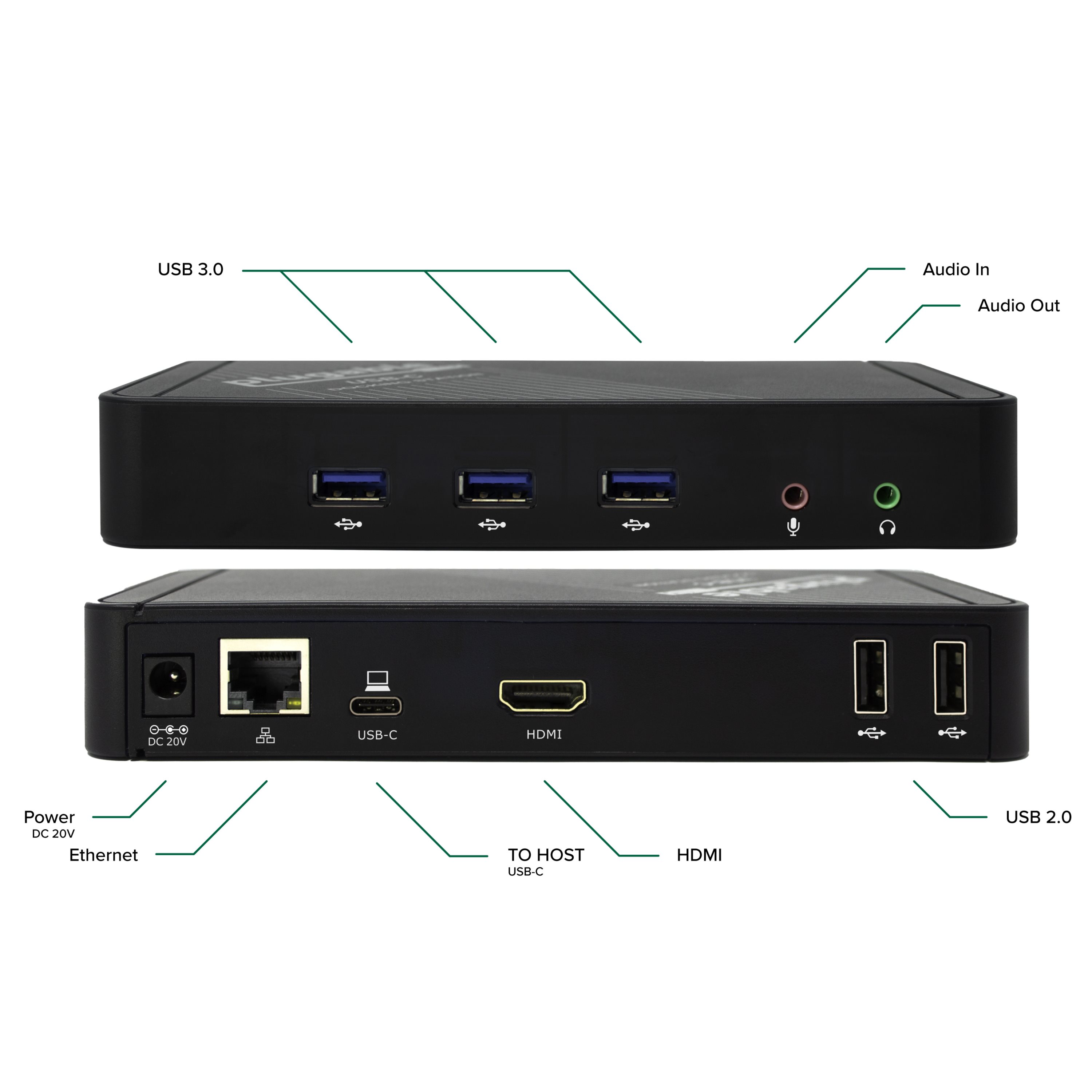 Plugable USB C Dock w/Charging, Thunderbolt 3 and USB-C - TAA Compliant