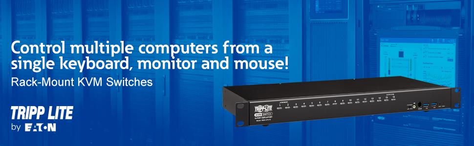 Tripp Lite DisplayPort/USB KVM Switch 16-Port with Audio/Video and USB ...