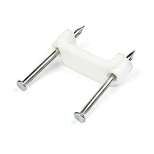 StarTech.com 100 Cable Clips w/Nails (Steel) Reusable Cord Mounting ...