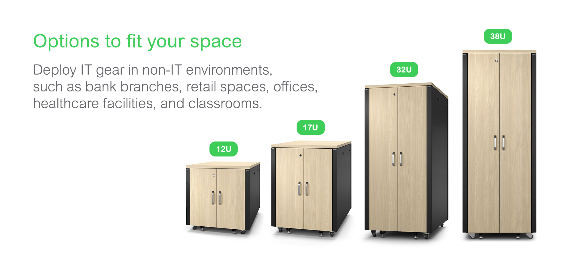 APC NetShelter - rack - soundproof - 17U