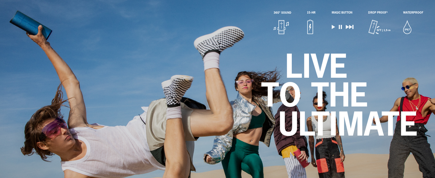 Ultimate Ears Boom 3 højttaler Sunset, red - Power.dk